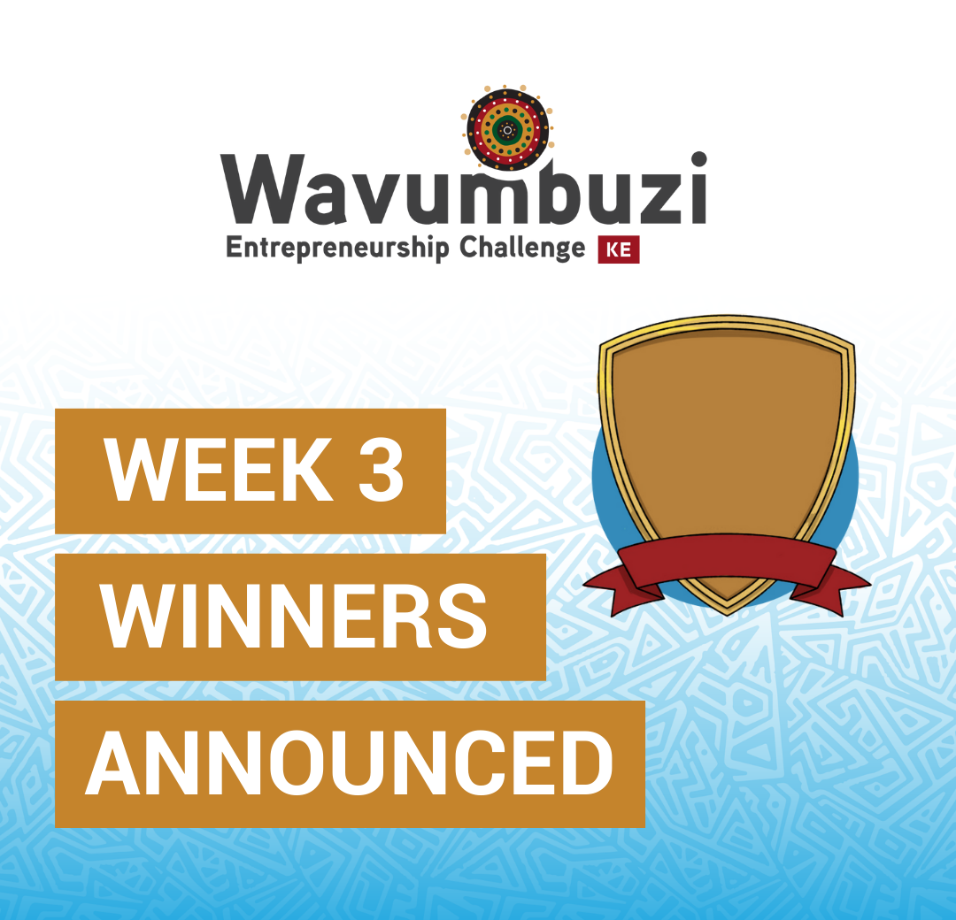 Week Three Winners Announced - Wavumbuzi Entrepreneurship Challenge | Kenya