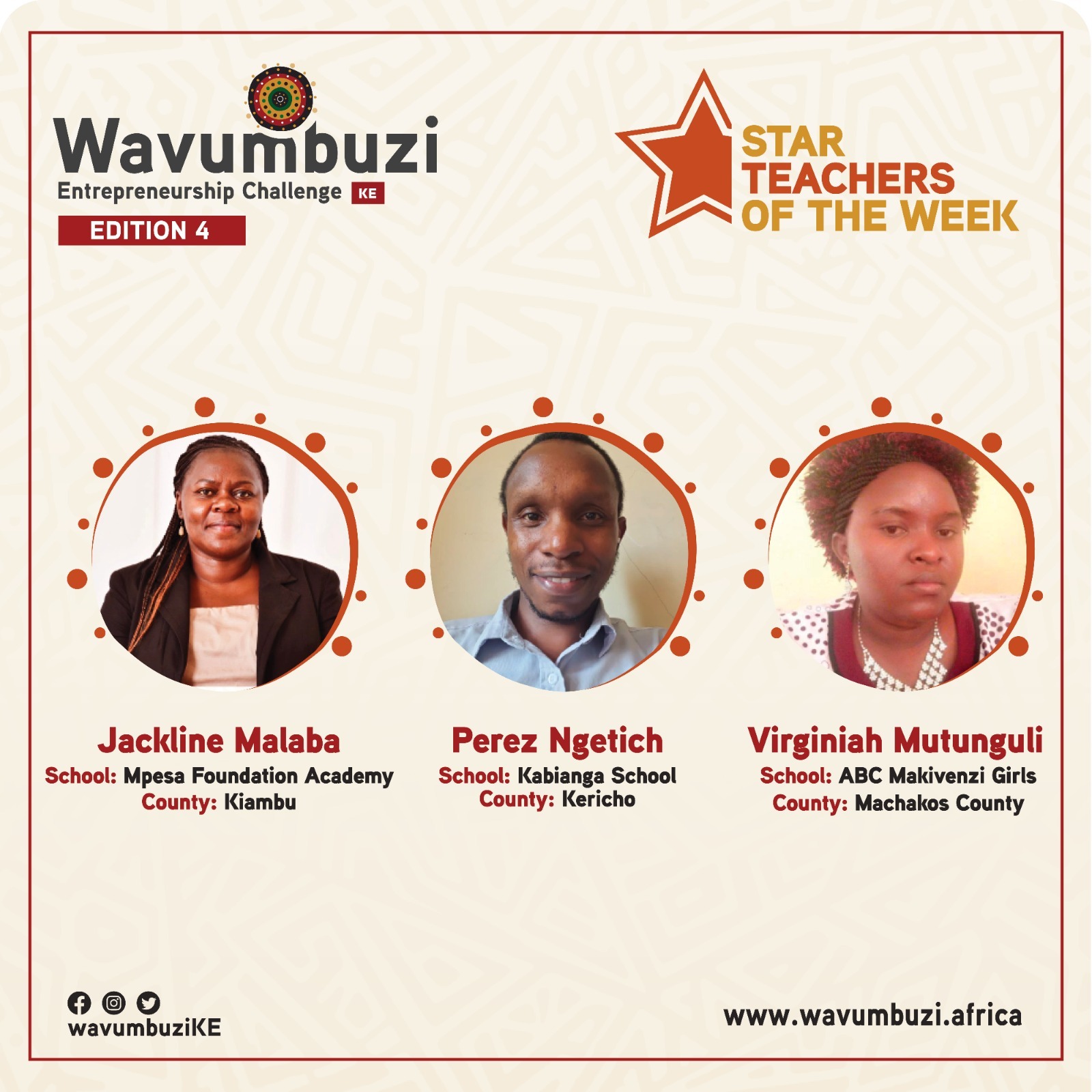 EDITION 4 WEEK 2 START TEACHERS - Wavumbuzi Entrepreneurship Challenge ...